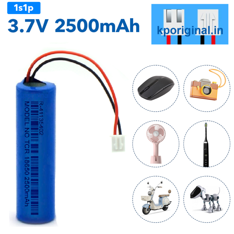 KP Original Battery 18650 2500mAh SM2P 2.54 JST Connector 3.7V ...